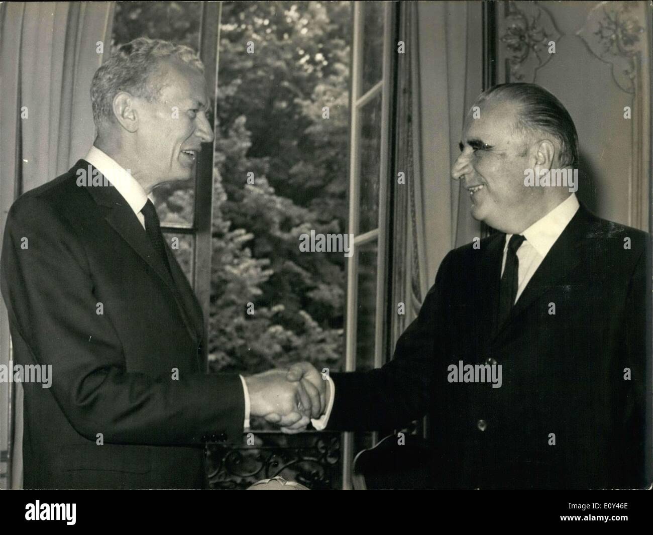 Jul. 13, 1968 - They are at the transfer of powers ceremony at the ...