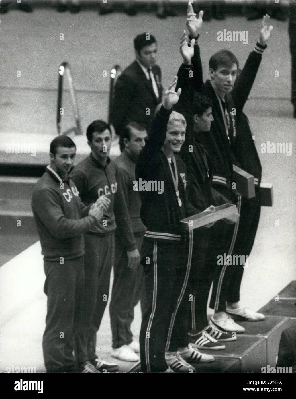 Oct. 10, 1968 - Mexico Olympic. America Wins the Final of the Men 2x200 ...