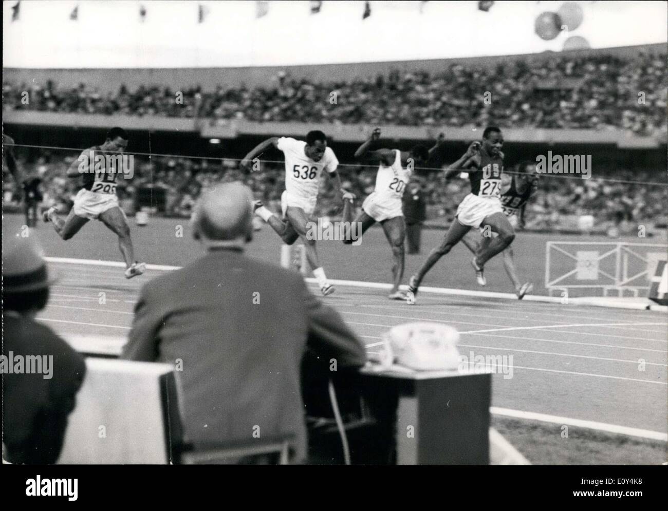 Oct. 16, 1968 - Left to Right: Pender (USA), Miller (Jamaica), Montes ...