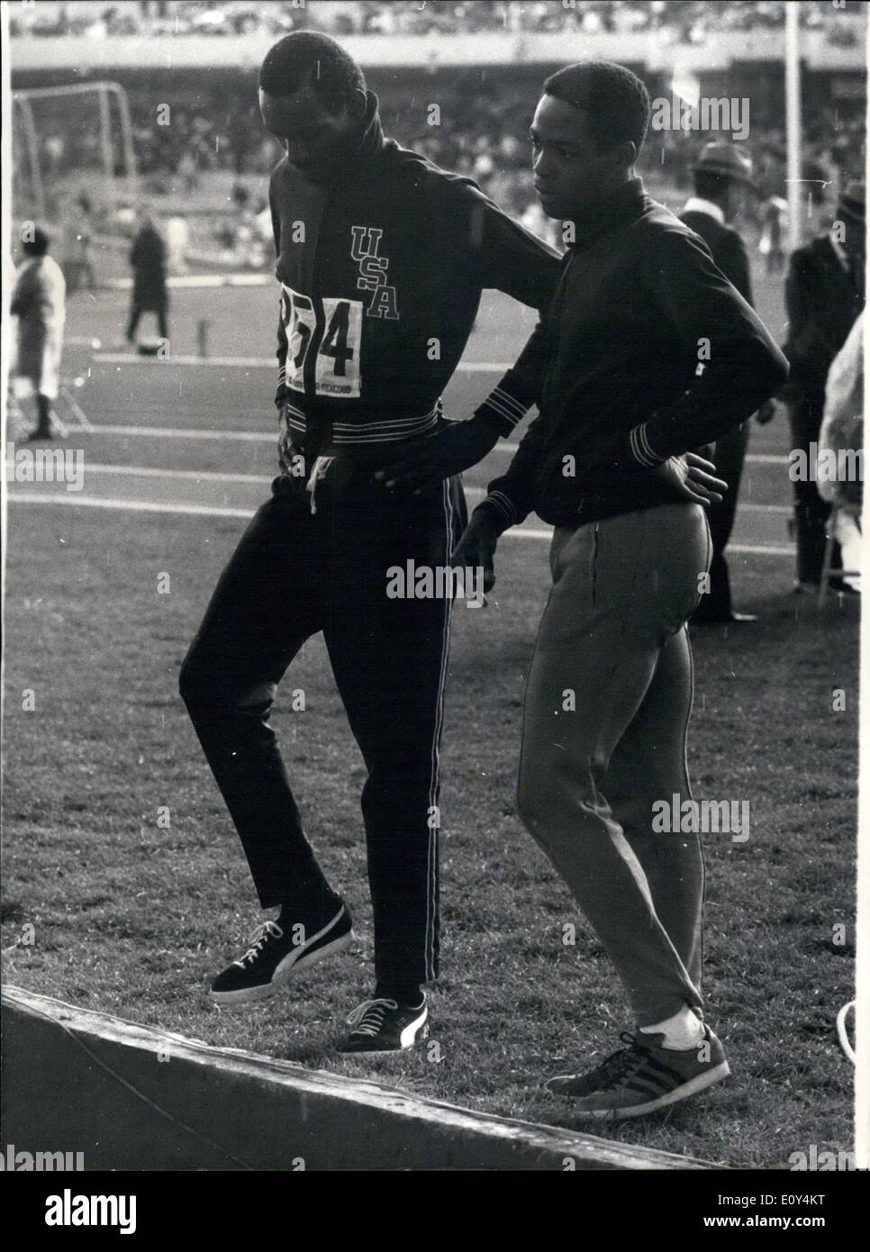 Oct. 20, 1968 - Beamon after his Long Jump Victory at Olympics in ...