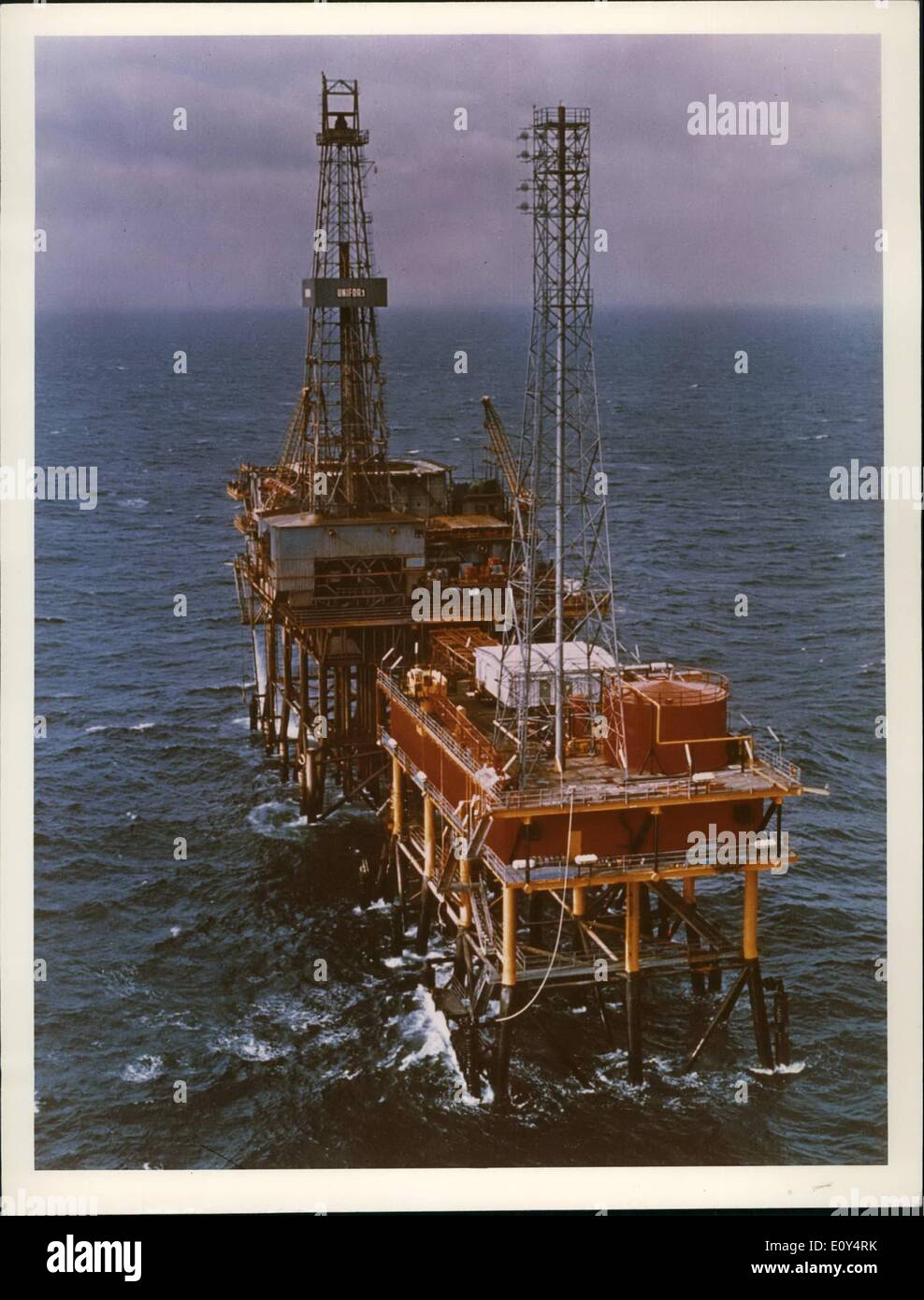 Aug. 08, 1968 - North Sea: Natural gas production. The permanent ...