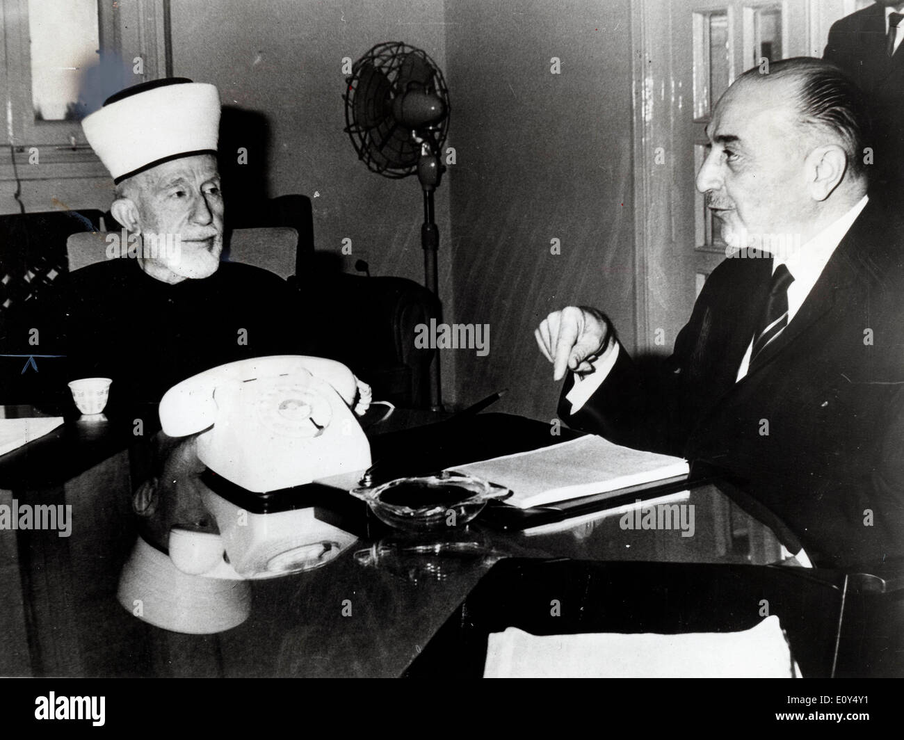 Oct 28, 1968; Amman, Jordan; The Jordan Premier BAHJAT TALHOUNI in a ...