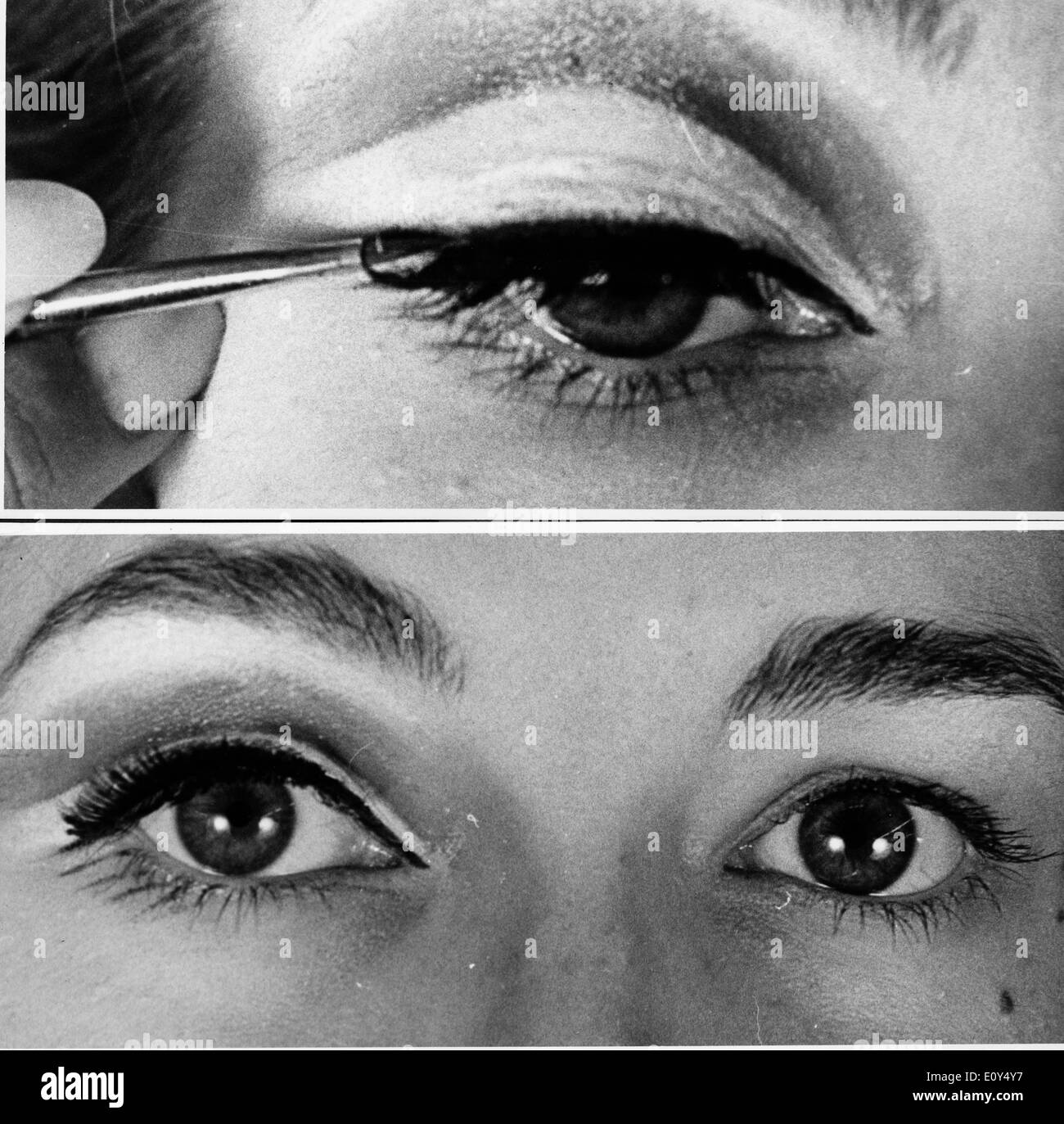 Eyelashes makeup Black and White Stock Photos & Images - Alamy