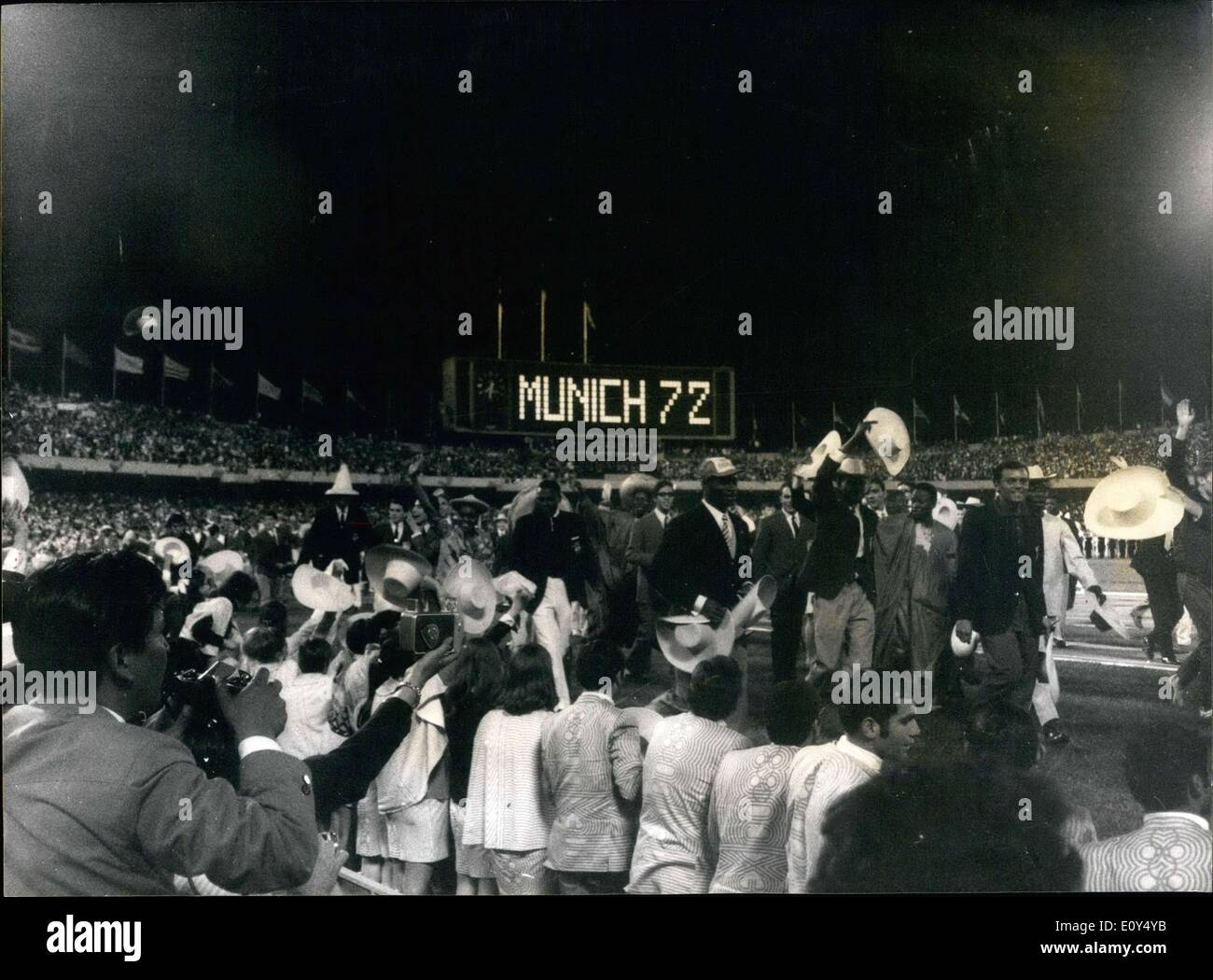 Oct. 29, 1968 - Closing Ceremony of the Mexico City Olympic Games Stock ...