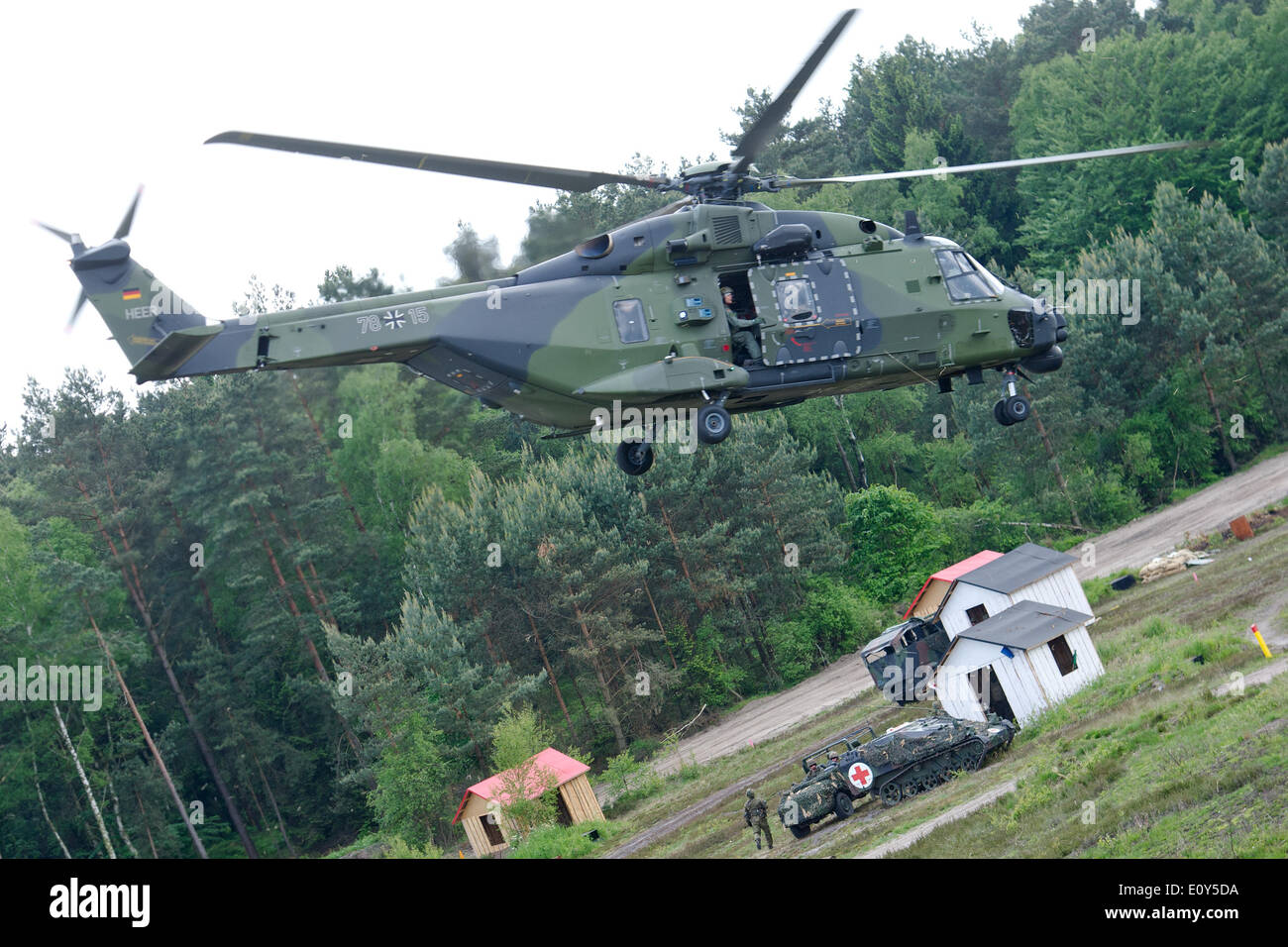 Bergen, Germany. 20th May, 2014. A Sikorsky CH-53 helicopter flies as ...