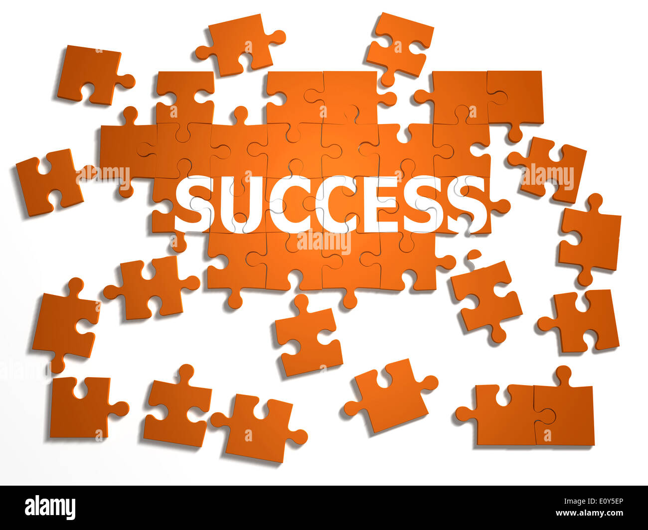 3d render of a jigsaw depicting the word "Success Stock Photo - Alamy