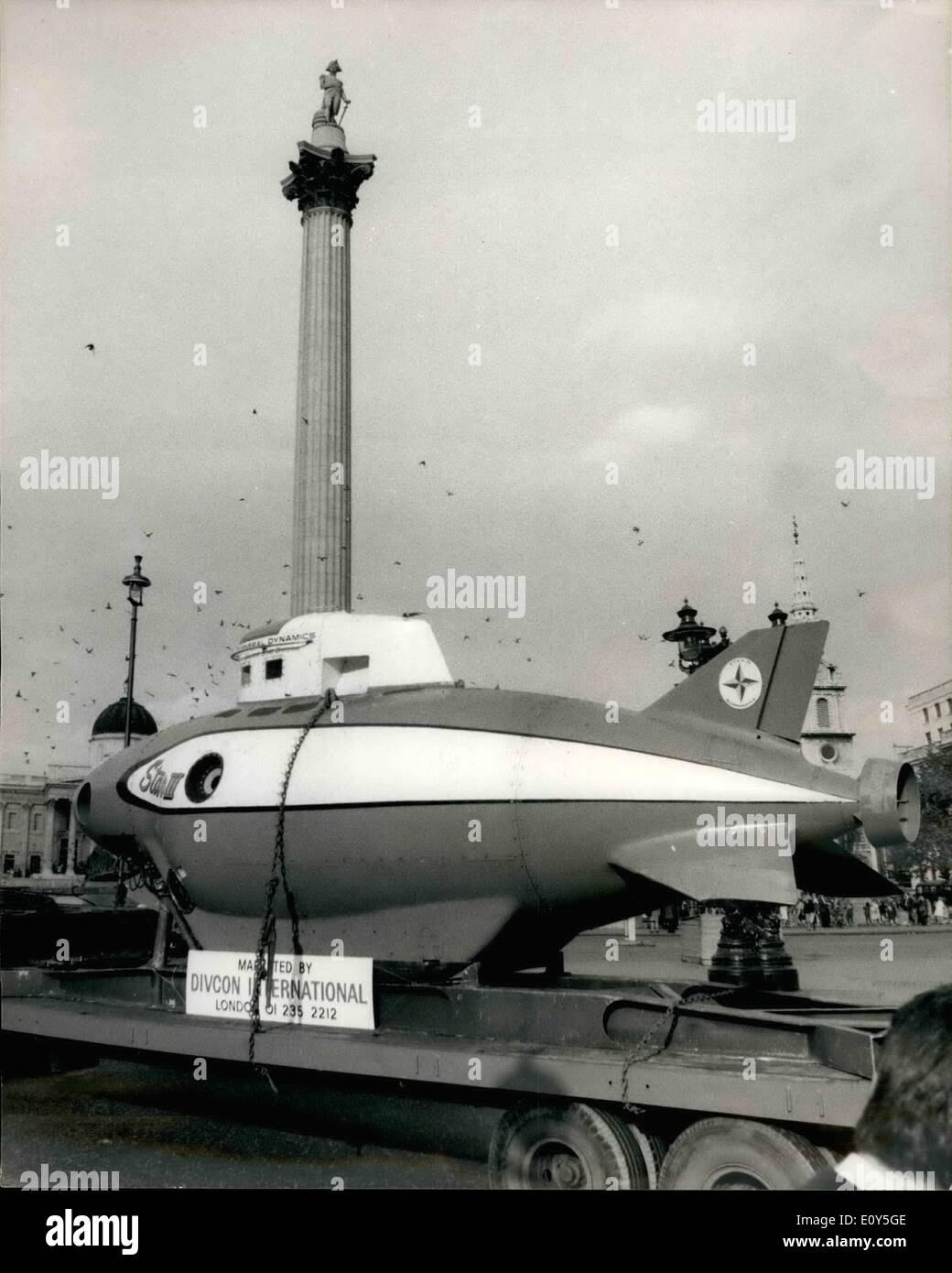 Nov. 11, 1968 - Submarine Passing Through Trafalgar Square:A two Seater ...