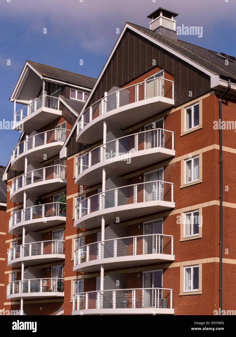 Modern apartment blocks, Neptune Quay, Ipswich, Suffolk, England, UK ...