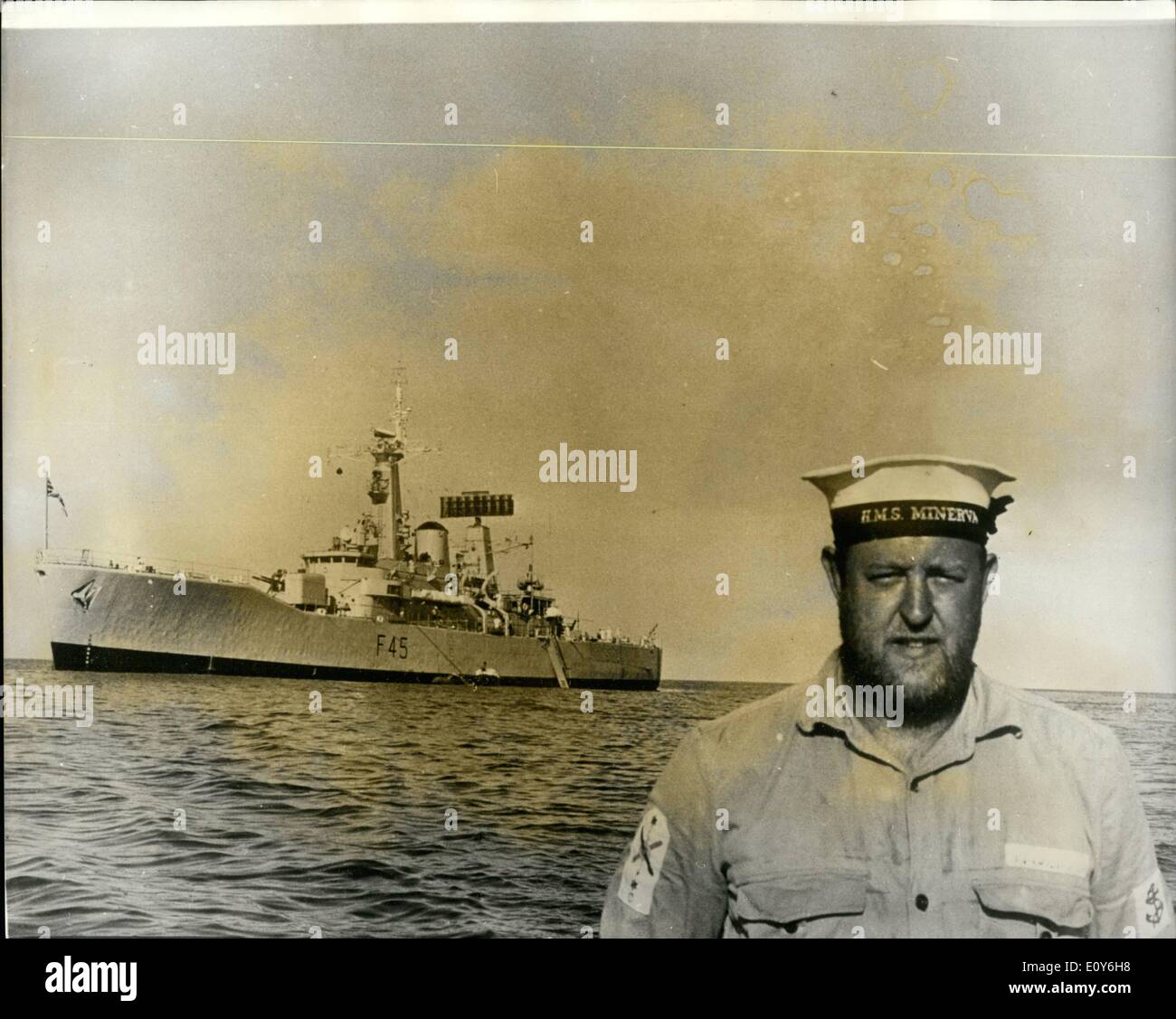 Mar. 03, 1969 - The navy at Anguilla: A bearded sailor and his ship HMS ...