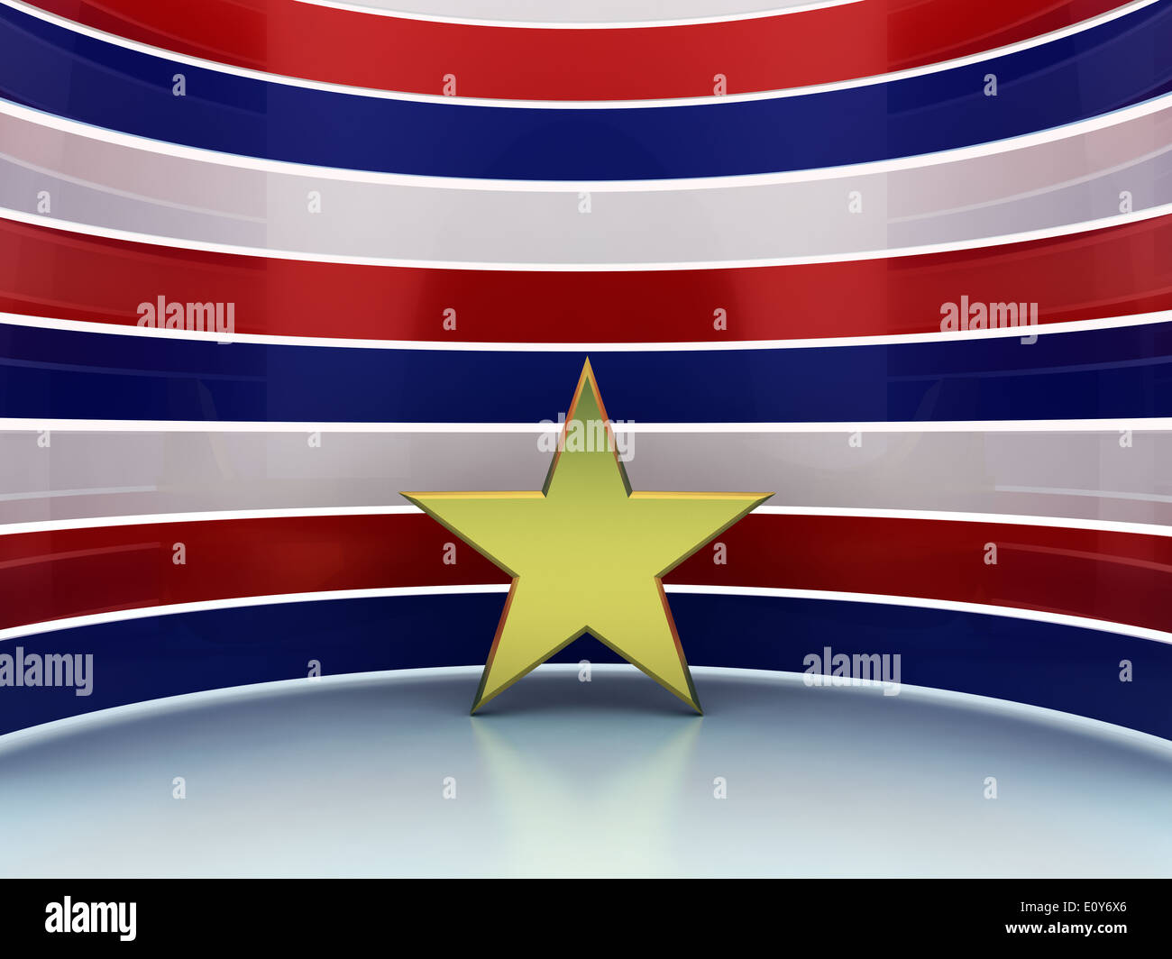Gold star red blue white Stock Photo - Alamy