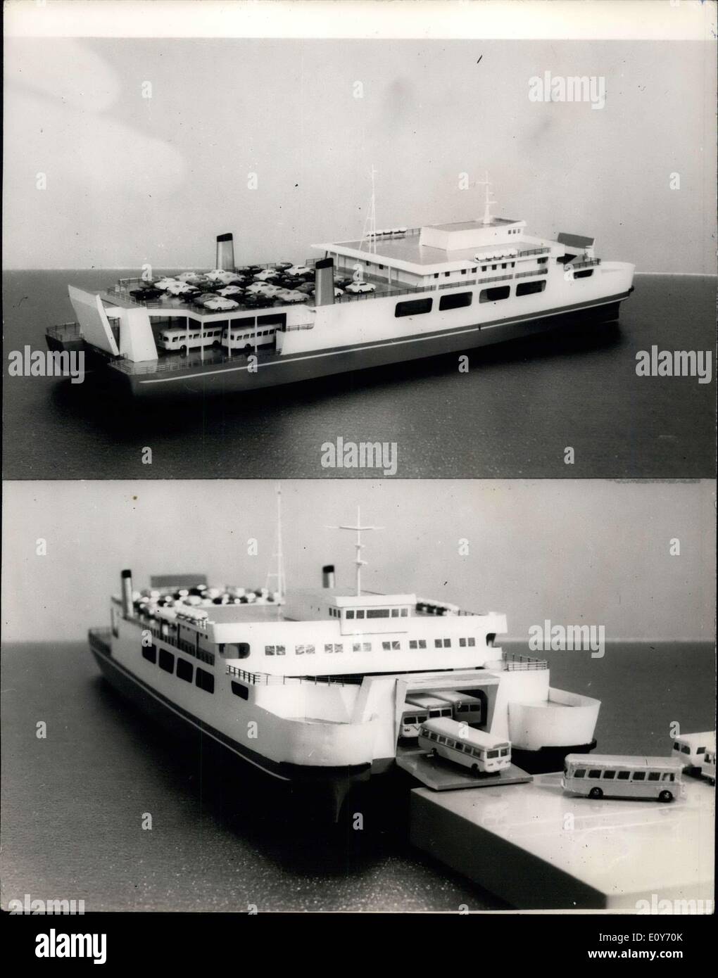 Mar. 10, 1969 - Big ''Cat'' car ferry: Models of the 2,700-ton ...