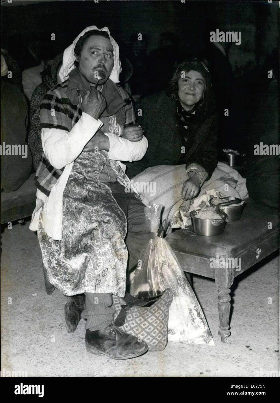 Dec. 25, 1968 - A Couple of Hobos Receive Christmas Charity Stock Photo ...