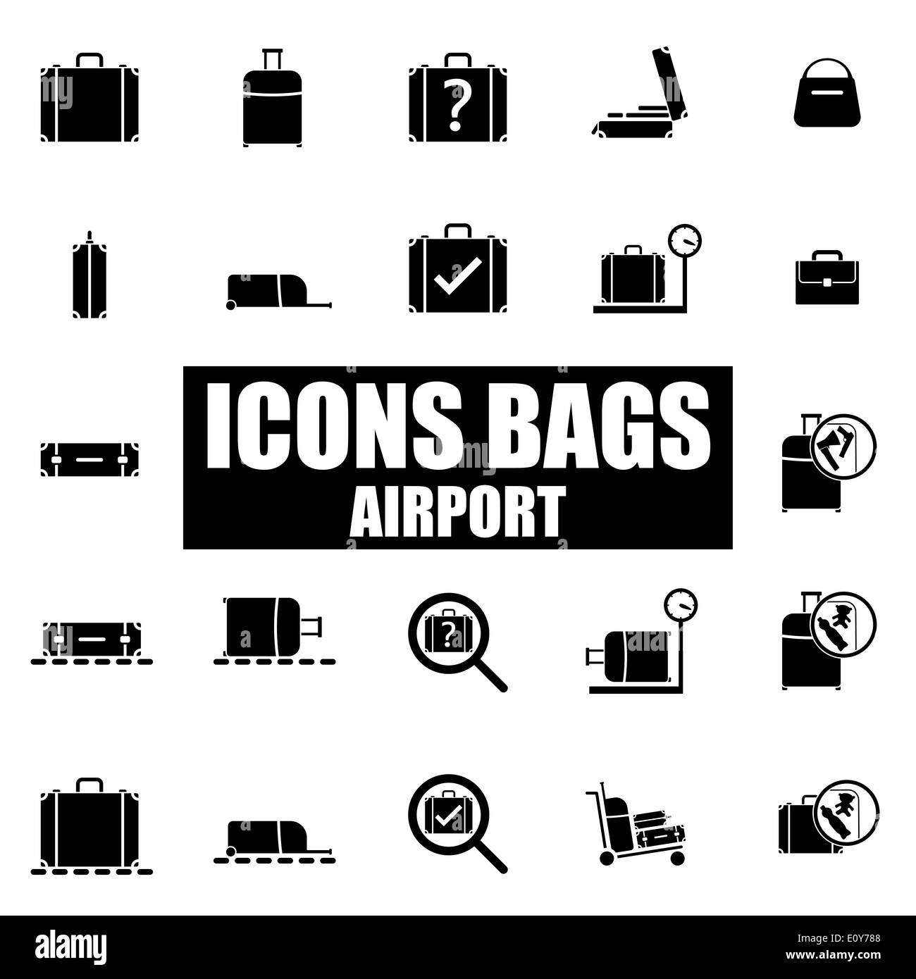 Set of icons airport Stock Photo - Alamy