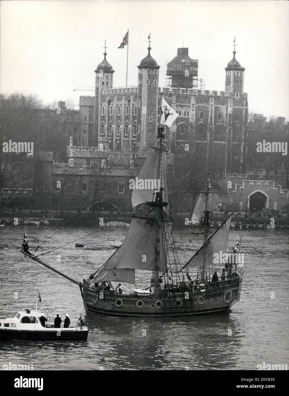 Apr. 04, 1969 - Replica of the ''Nonsuch'' arrives in the Thames: An ...