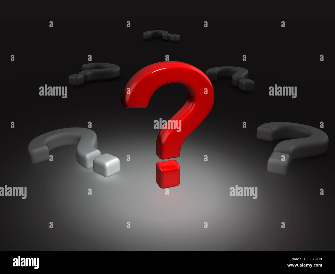 Question mark spot light Stock Photo - Alamy