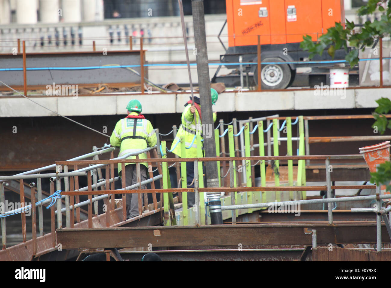 Image taken during construction of the Rosie Hackett Bridge on the ...