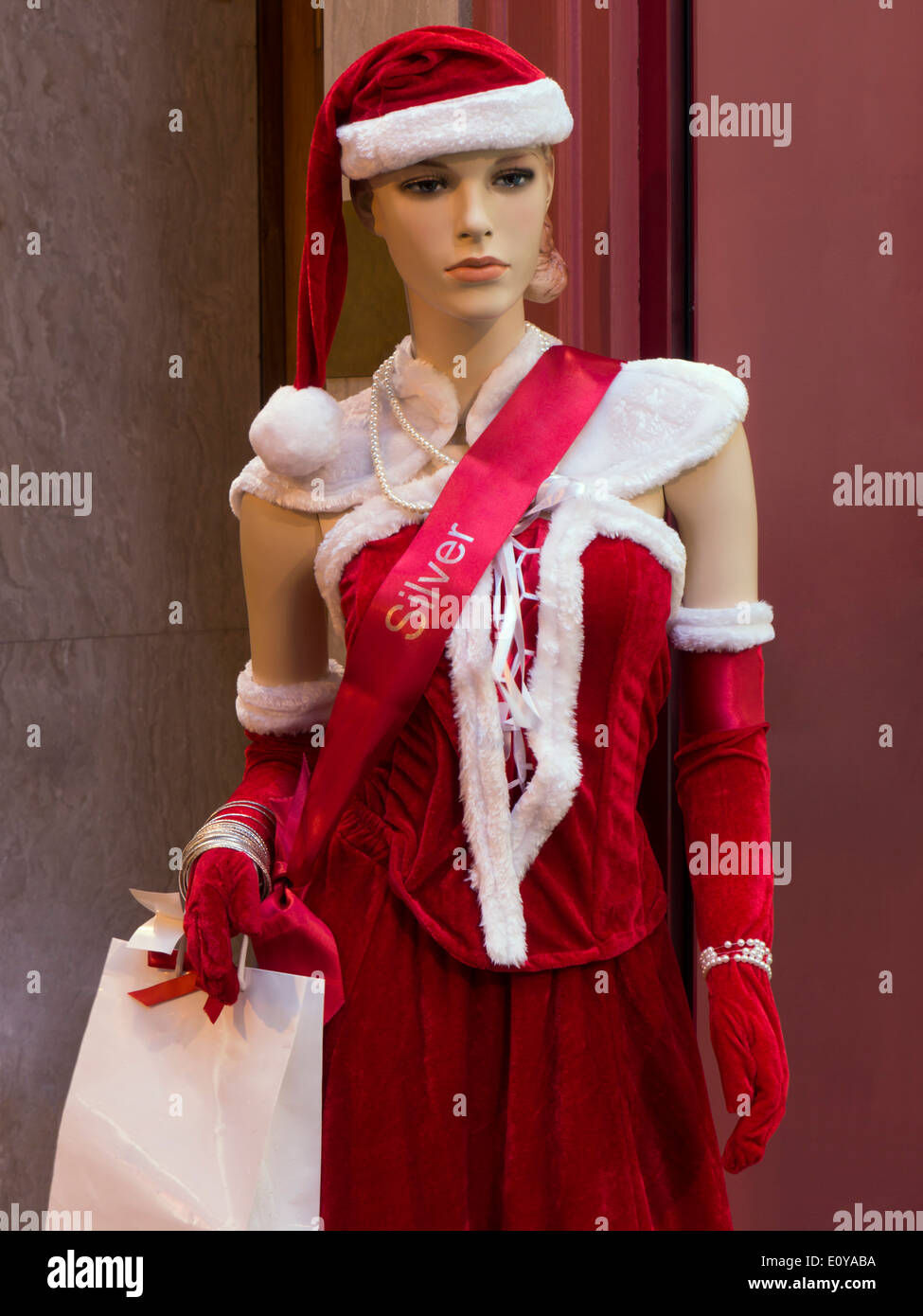 Father mother Christmas mannequin Stock Photo - Alamy