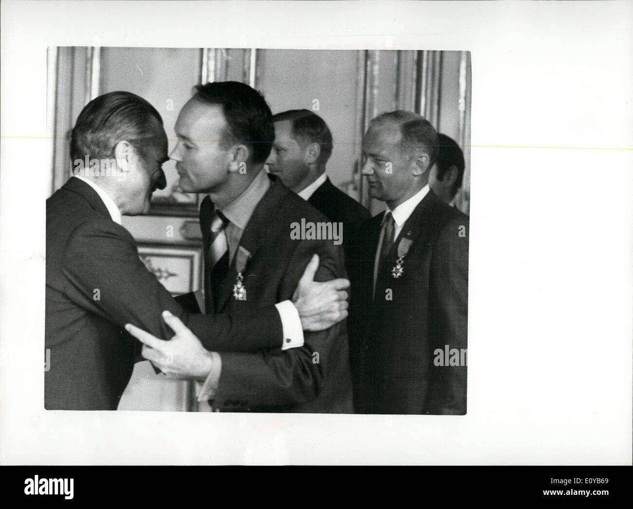 Oct. 08, 1969 - Michael Collins, Edwin Aldrin, Neil Armstrong Stock ...