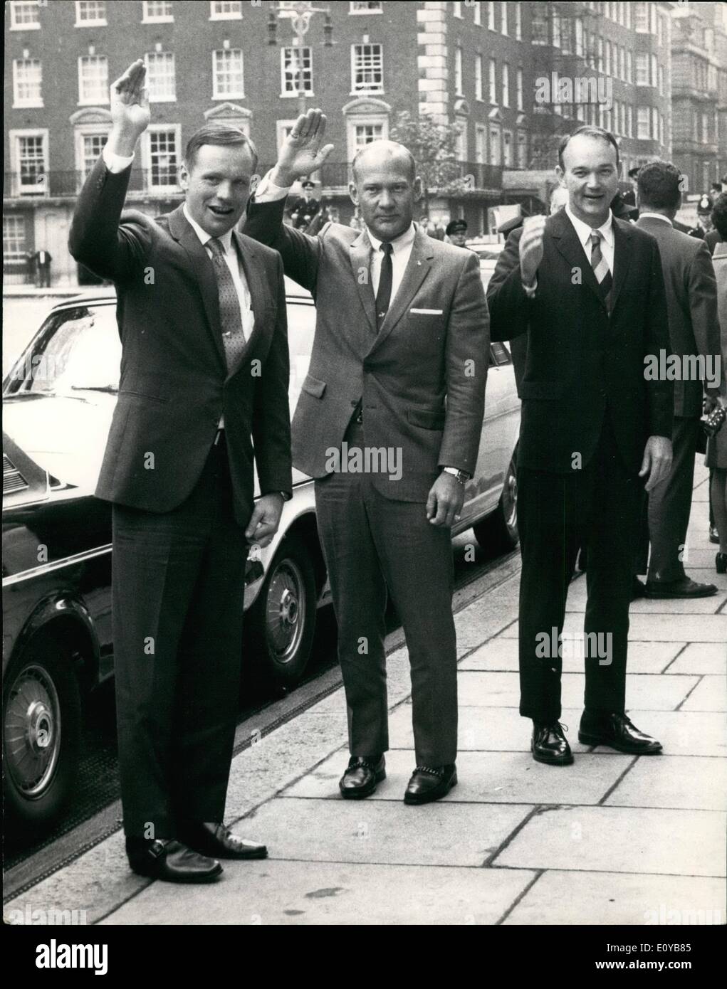 Oct. 10, 1969 - The first men on the moon in London. The American ...
