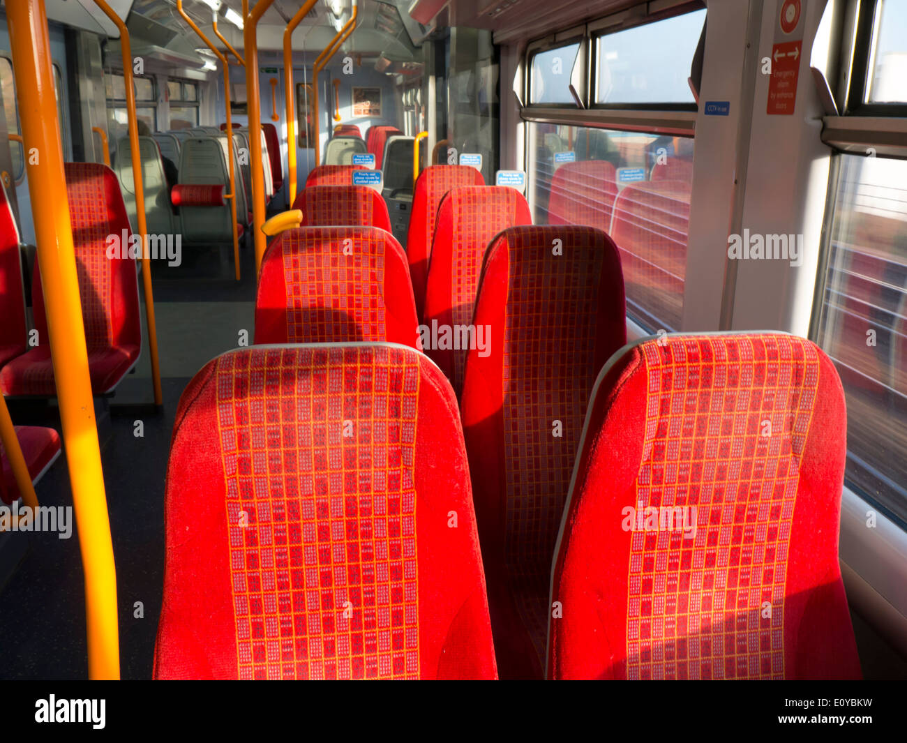europe, UK, England, train interior Stock Photo - Alamy