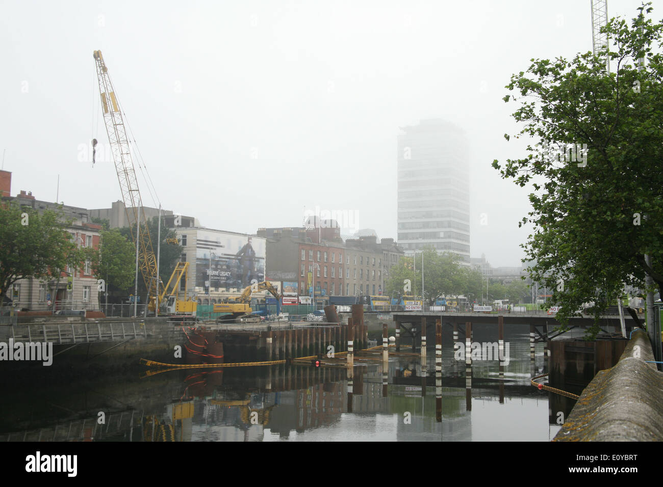 Image taken during construction of the Rosie Hackett Bridge on the ...