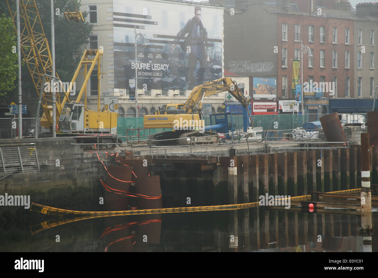 Image taken during construction of the Rosie Hackett Bridge on the ...