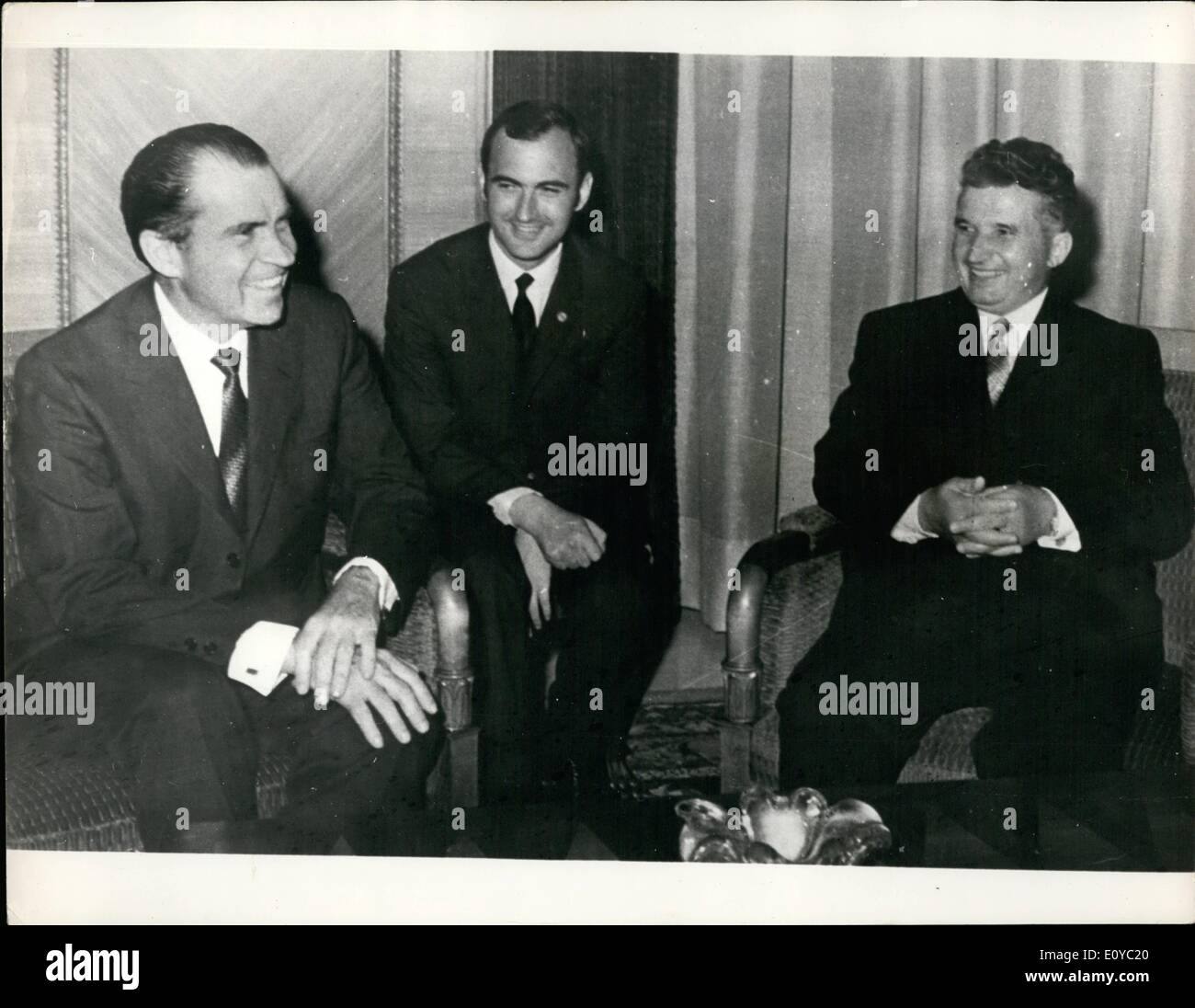 Aug. 08, 1969 - President Nixon's visit to Rumania : photo shows ...