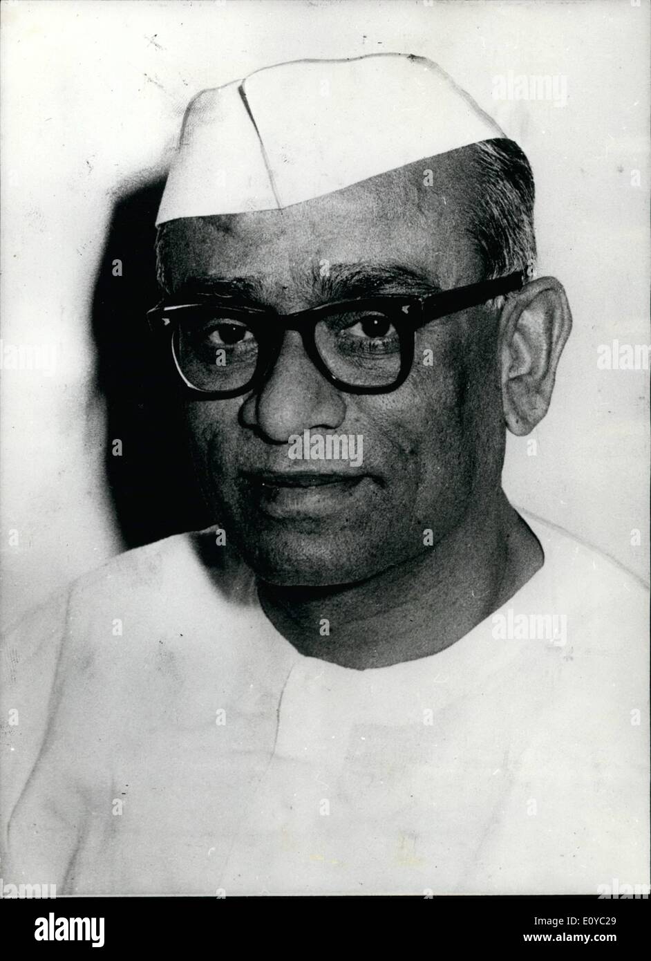 Aug. 08, 1969 - Candidate in Indian Presidential Election Mr. Sanjiva ...
