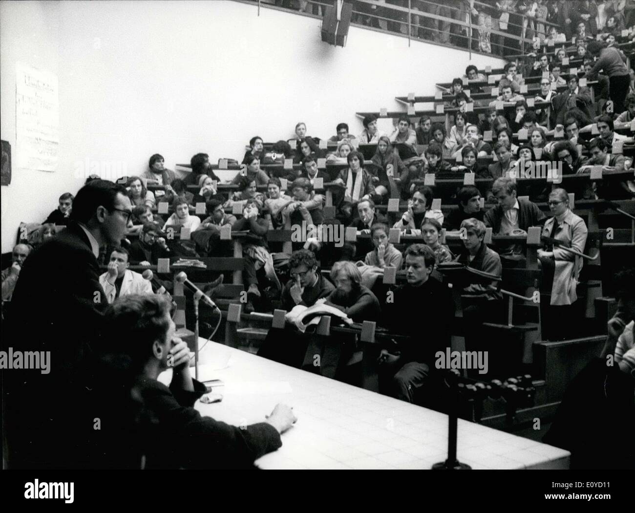 Nov. 15, 1969 - Medical Students Union Strike Meeting Paris France ...