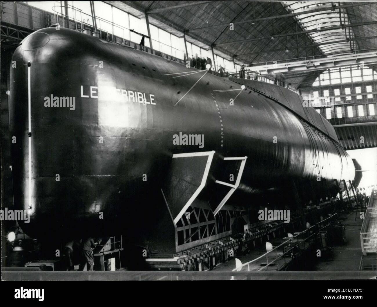 Dec. 10, 1969 - Nuclear Powered French Submarine ''Le Terrible' Stock ...