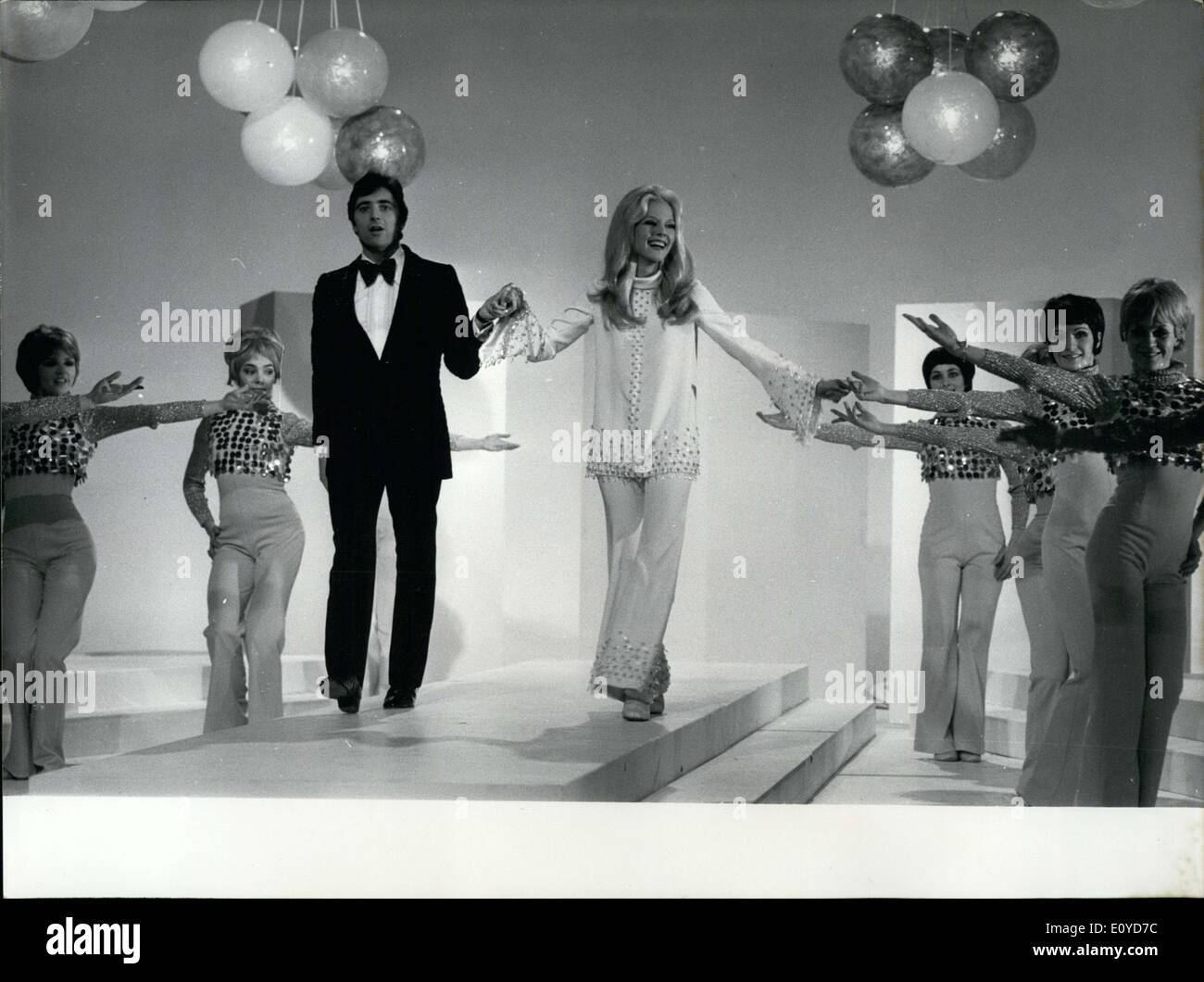 Dec. 11, 1969 - Sacha Distel and Sylvie Vartan on the Sacha Show Stock ...
