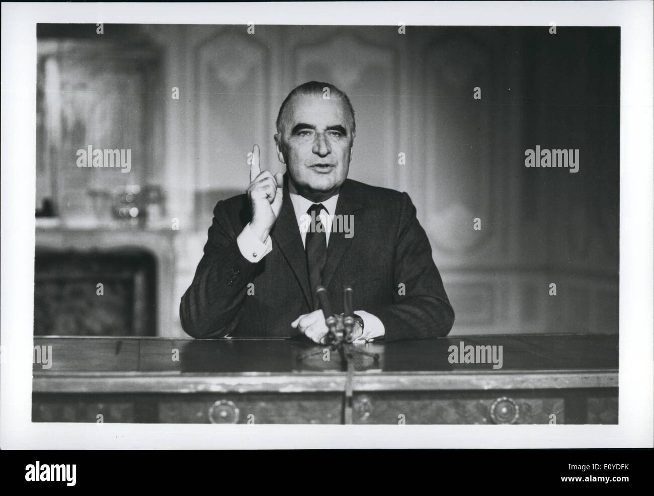 Dec. 12, 1969 - .The President of the Republic appearing on television ...