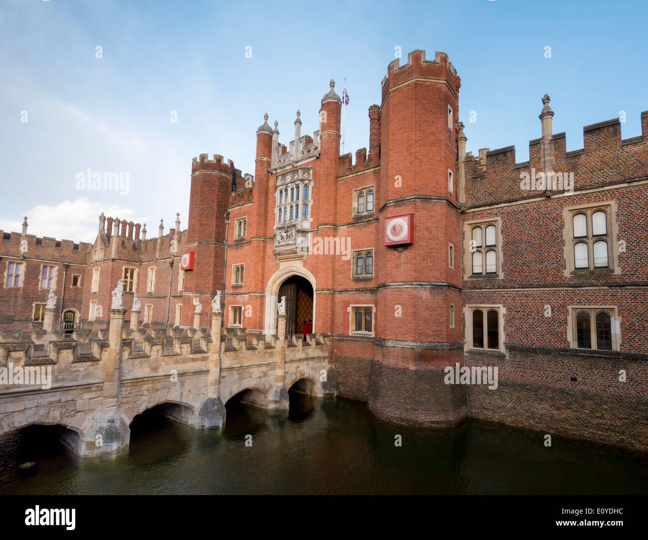 Europe, UK, England, London, Hampton Court west front moat Stock Photo ...