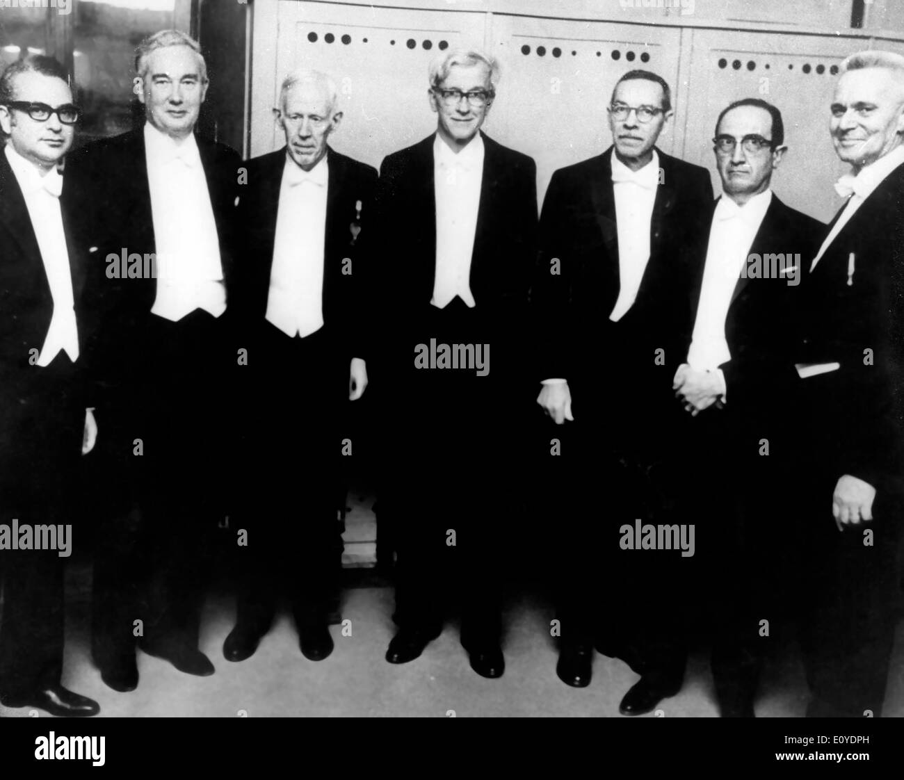 Dec 12, 1969; Stockholm, Sweden; A line up of the prize of the 1969 ...