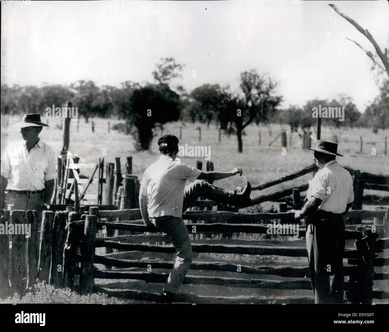 Apr. 04, 1970 - Princess Anne Climbs Sheep Pen Railing: Photo shows ...