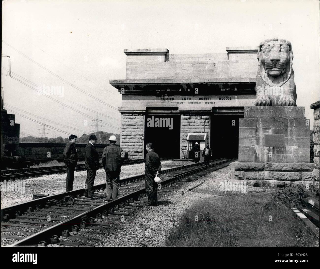 May 05, 1970 - Menai Bridge Fire. Photo shows View after the fire which ...