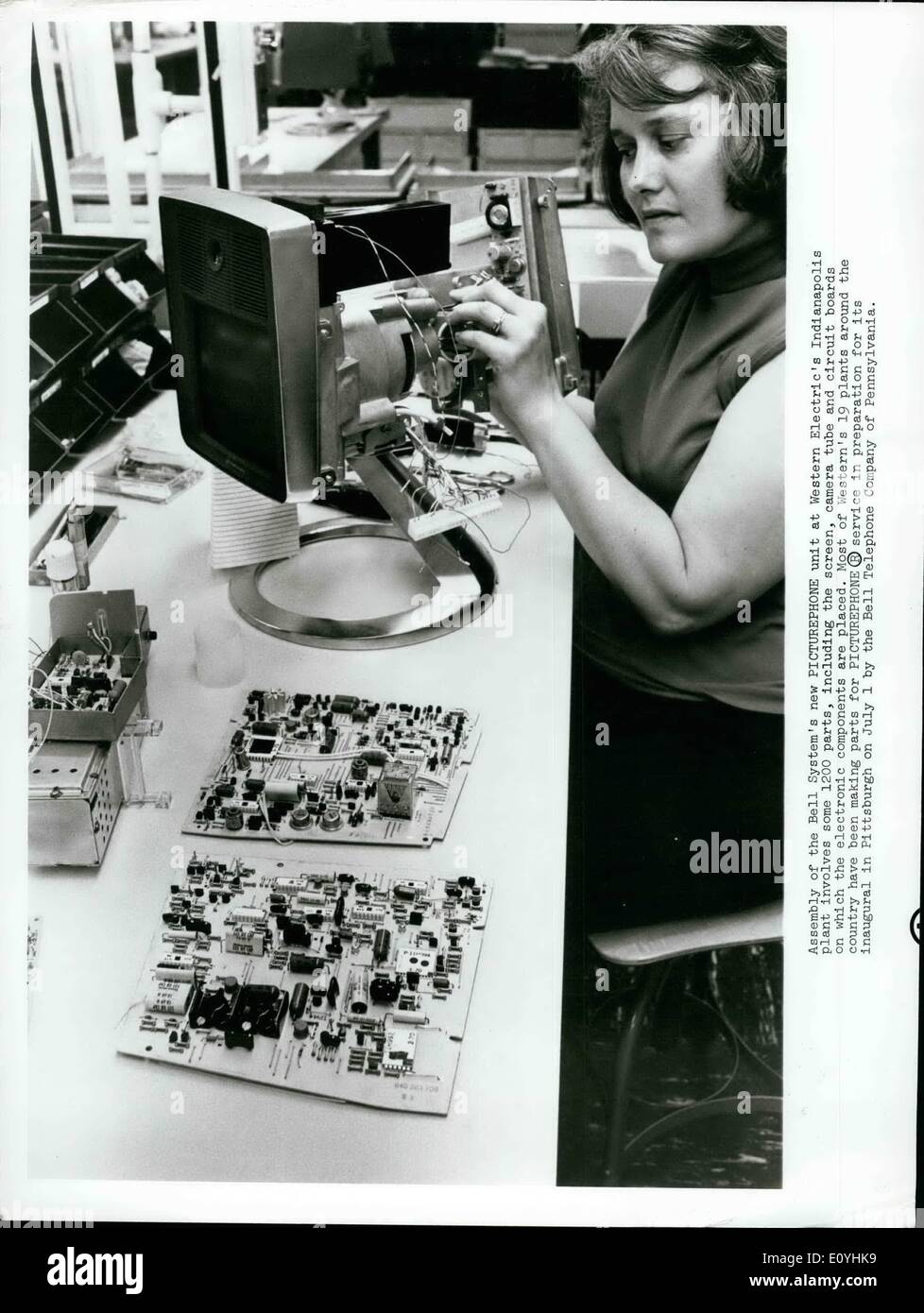 Jun. 06, 1970 - Assembly of the Bell system's new Picturephone unit at ...