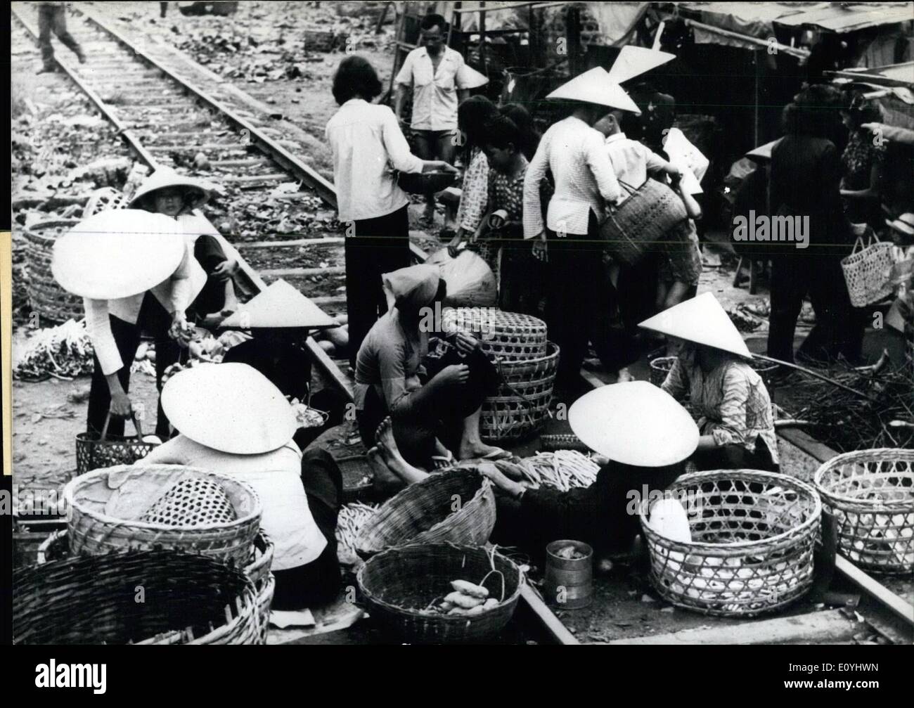 Jun. 06, 1970 - Fleeing. are these Vietnamese. On the railroad tracks ...