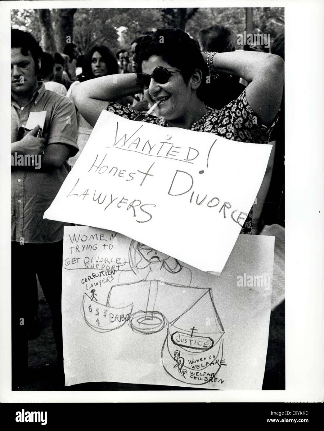 1970 protest against divorce lawyers hi-res stock photography and ...