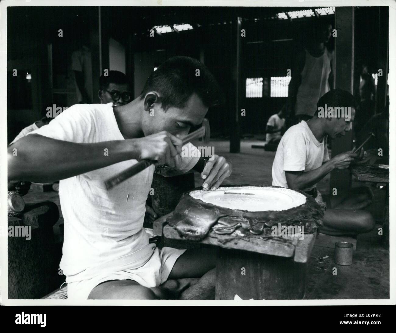 Sep. 09, 1970 - Indonesia Mid Java: Silvermiths at work in the ...