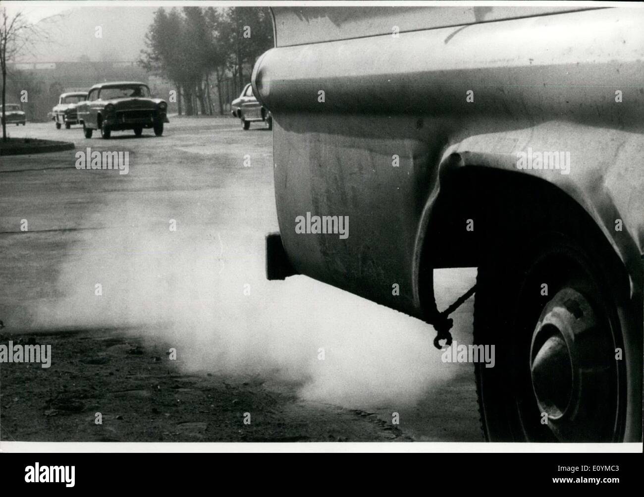 Oct. 07, 1970 - Air Pollution: Car & Truck fumes polluting the air of ...