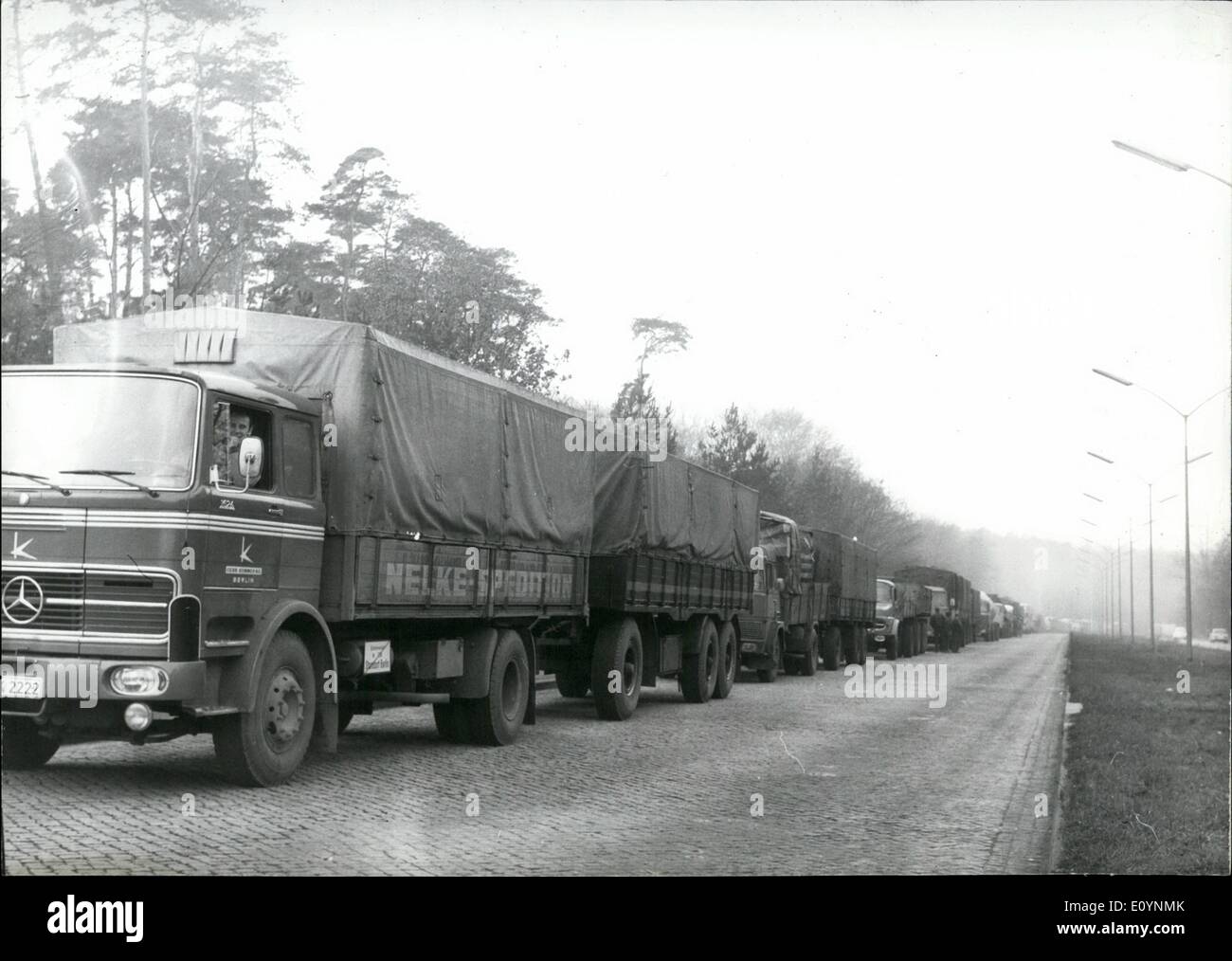 Dec. 12, 1970 - Metor lorrys had to wait more than 14 hours on the ...
