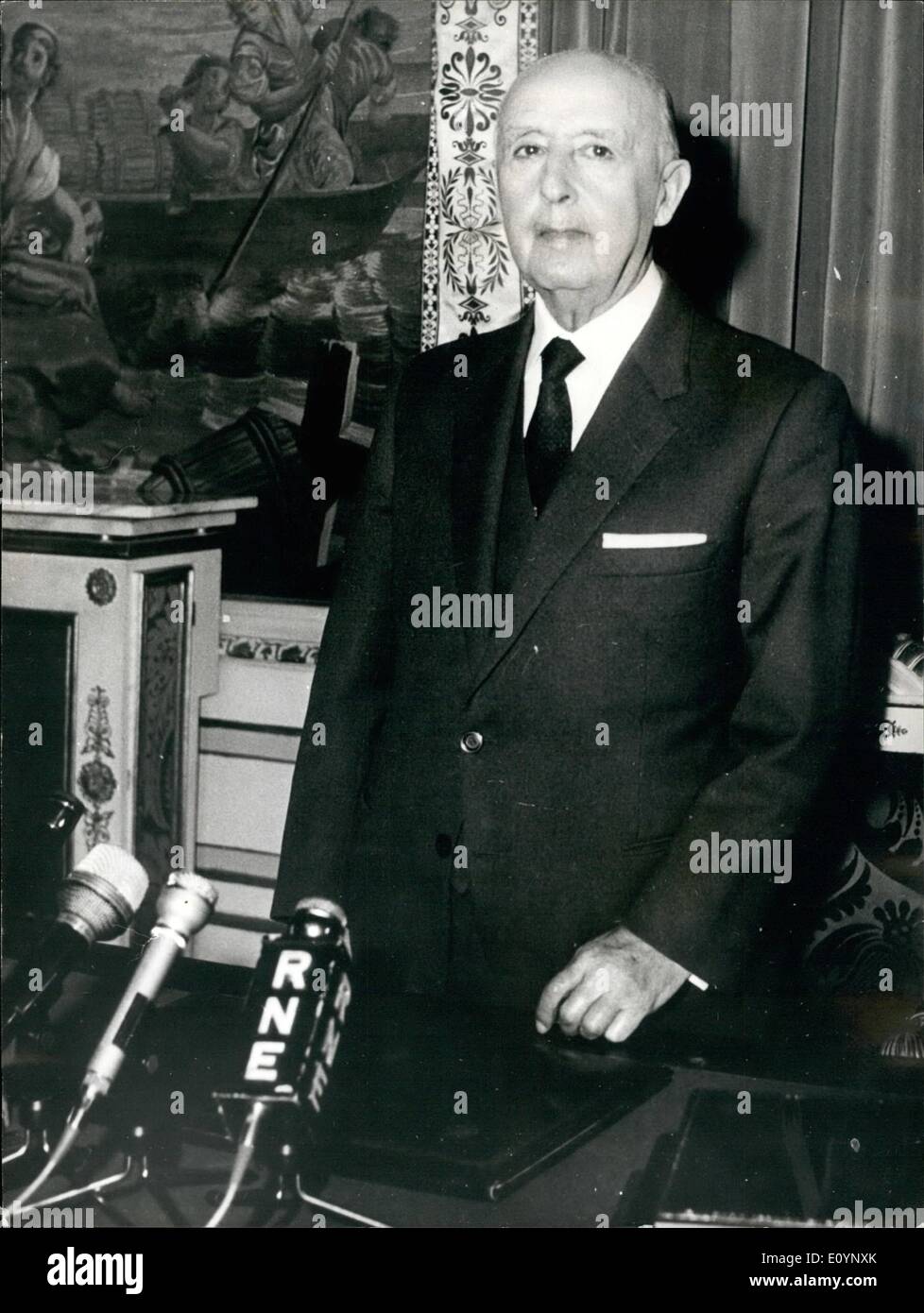 Jan. 01, 1971 - General Franco's New Year Speech: Phot Shows Spanish ...
