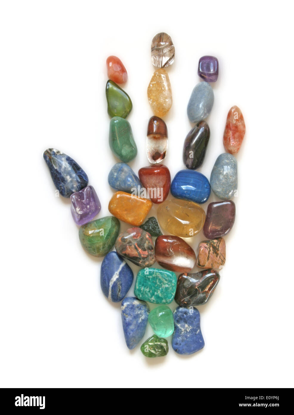 Hand crystal healing stones Cut Out Stock Images & Pictures - Alamy
