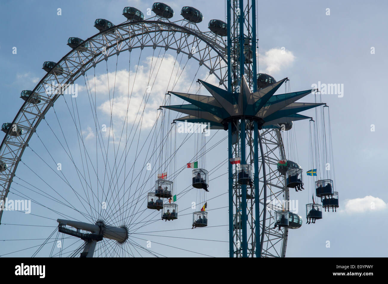 UK, England, London, Starflyer London Eye Southbank Stock Photo - Alamy