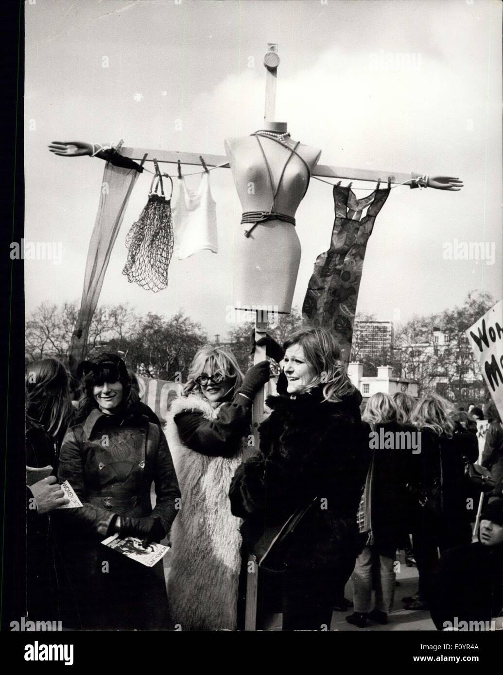Mar. 08, 1971 - Symbols Of Oppression: Stocking, shopping bag, vest and ...