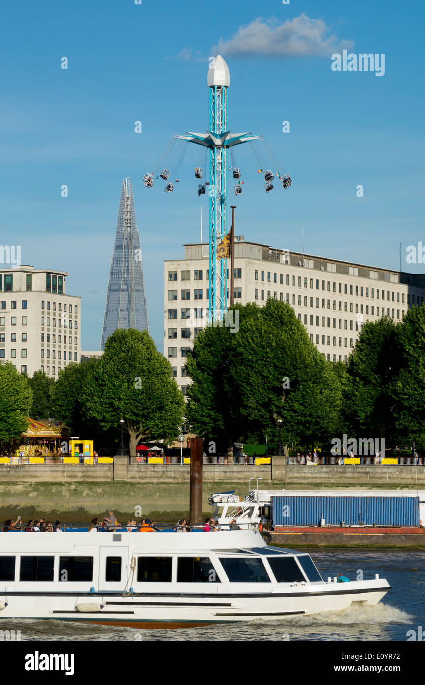 UK, England, London, Starflyer Southbank with Shard Stock Photo - Alamy