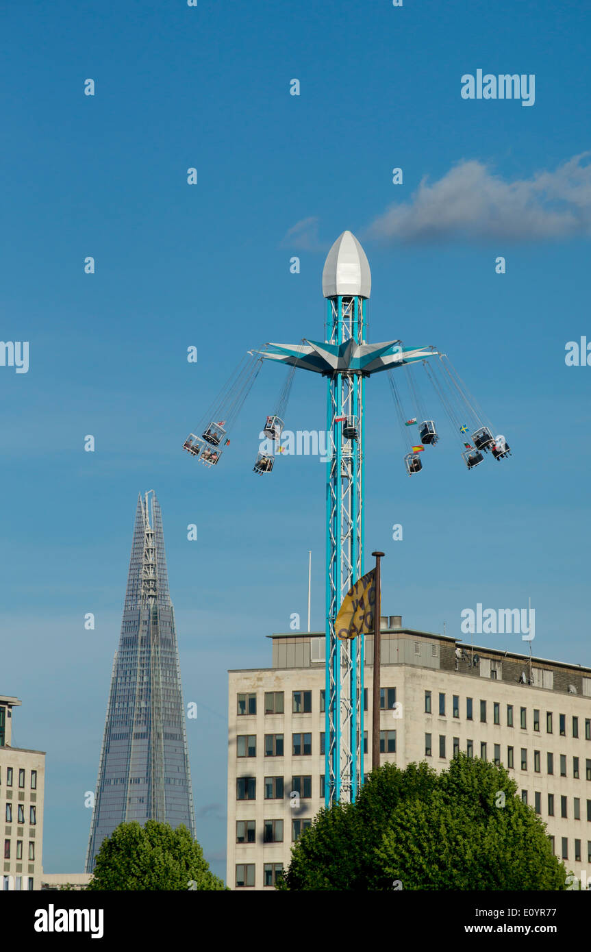 UK, England, London, Starflyer Southbank with Shard Stock Photo - Alamy