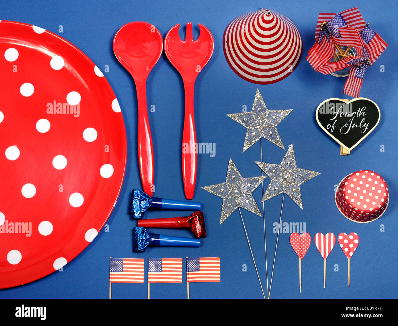 USA Happy Fourth of July, Independence Day, red white and blue party ...