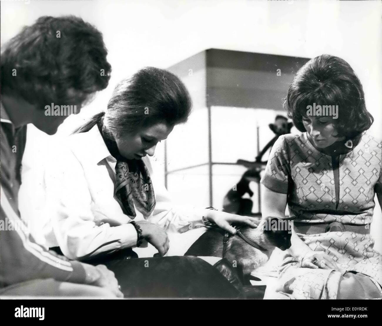 Princess anne appears on blue peter television programme on bbc hi-res ...